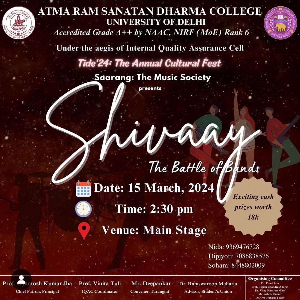 TIDE Fest: The Annual Fest of ARSD College, DU!